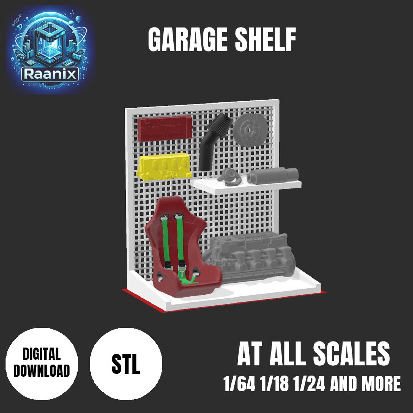 Garage Shelf Pack | Stl Pack | 3d File | Garage Stl - Etsy