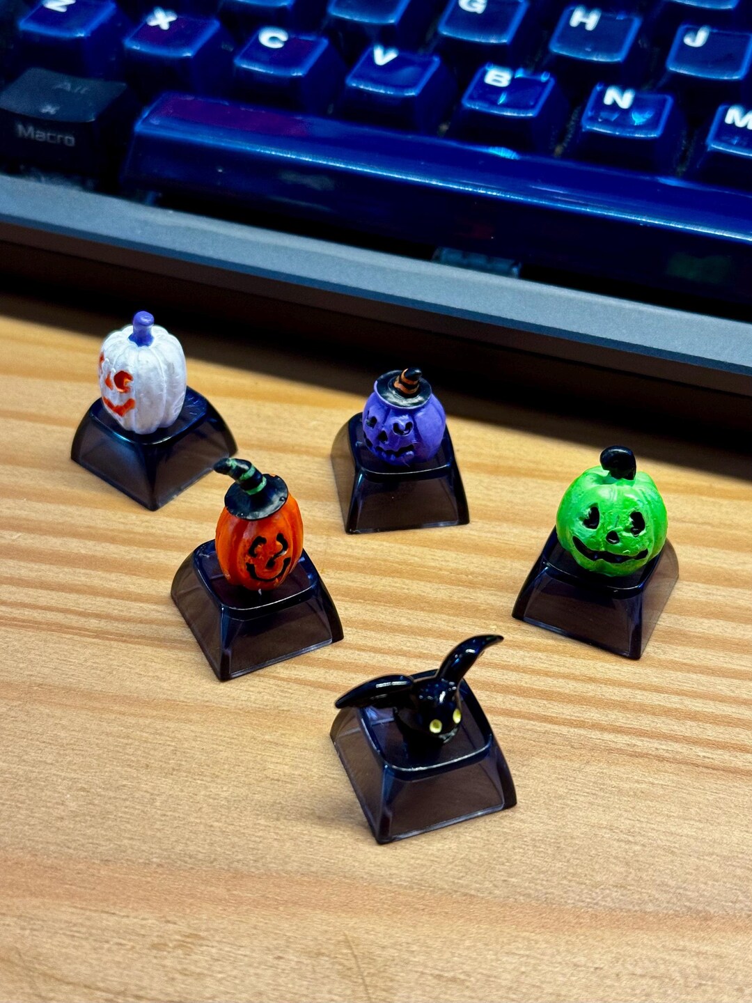 Halloween Bat & Pumpkin Head Keycap for Mechanical Keyboard Cap With ...