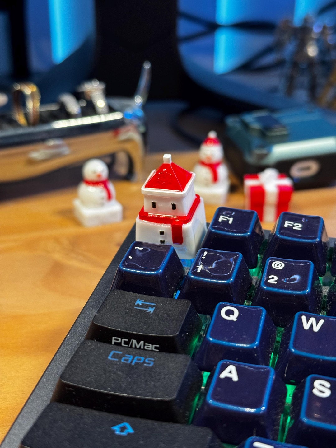 Cute Square Snowman Keycap Christmas for Mechanical Keyboard Cap With ...