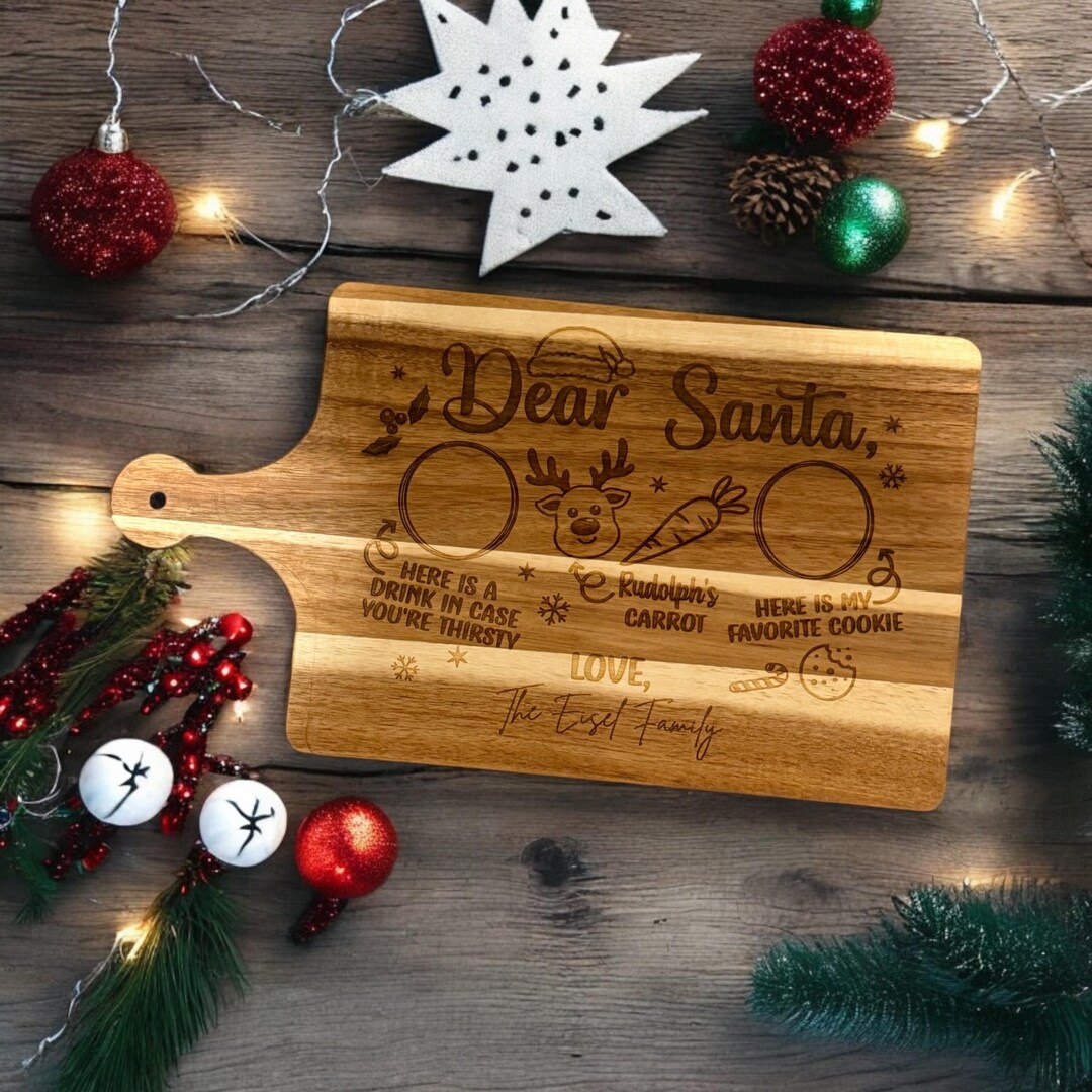 Engraved Santa Board | Santa Tray | Custom Board | Personalized ...