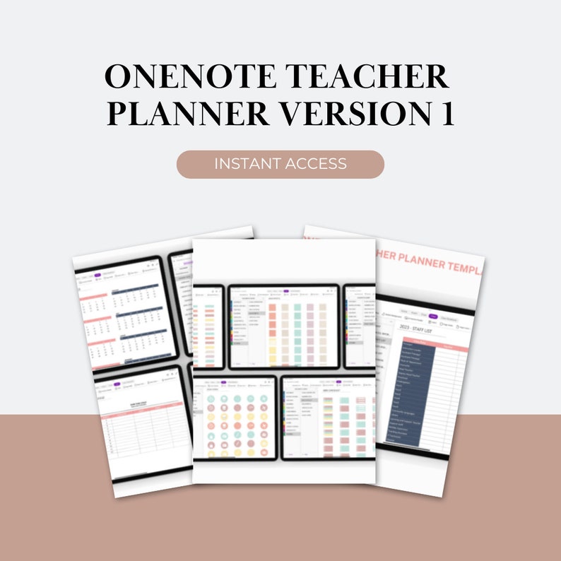 Onenote Teacher Planner Dated Undated Weekly Lesson Planner Onenote ...