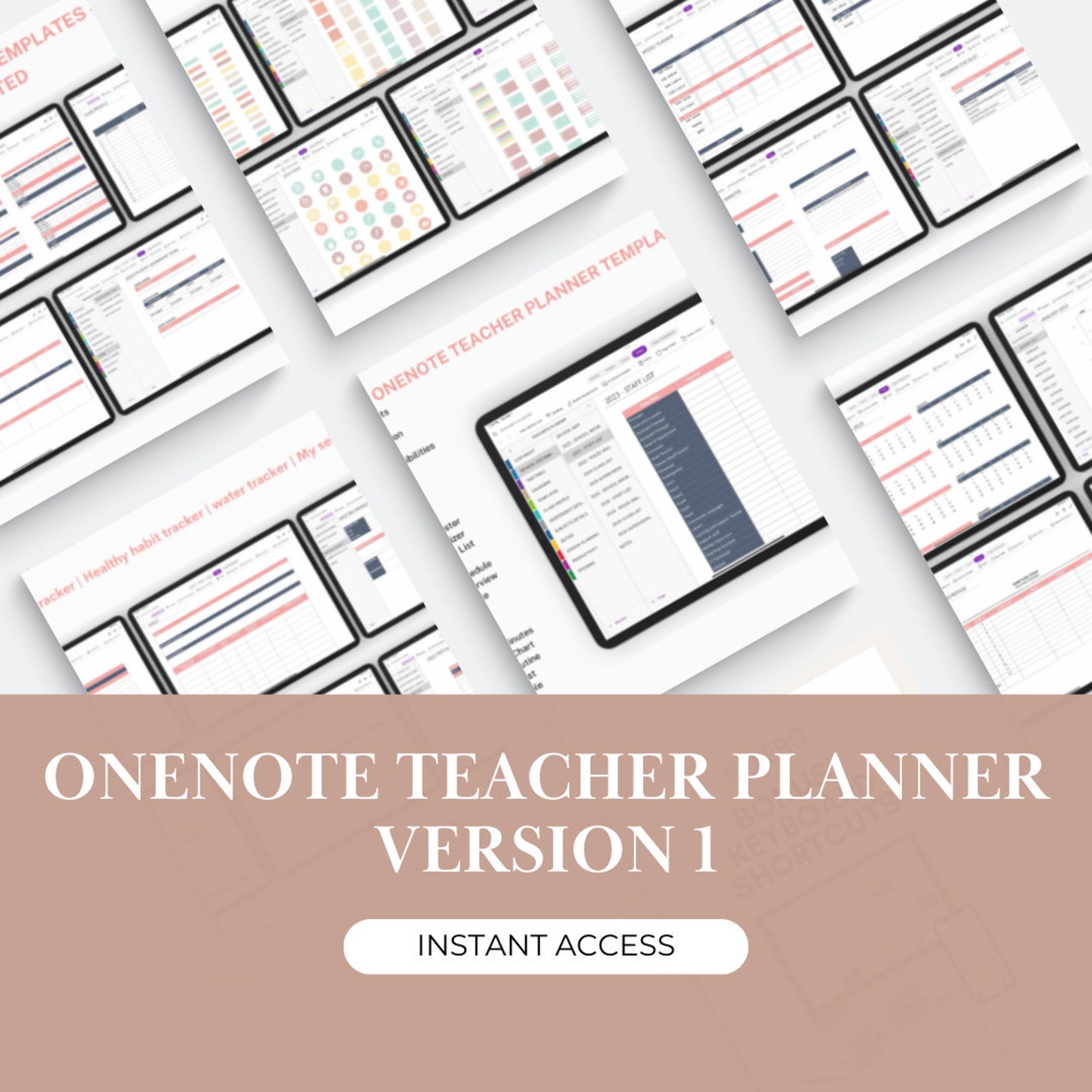 Onenote Teacher Planner Dated Undated Weekly Lesson Planner Onenote ...
