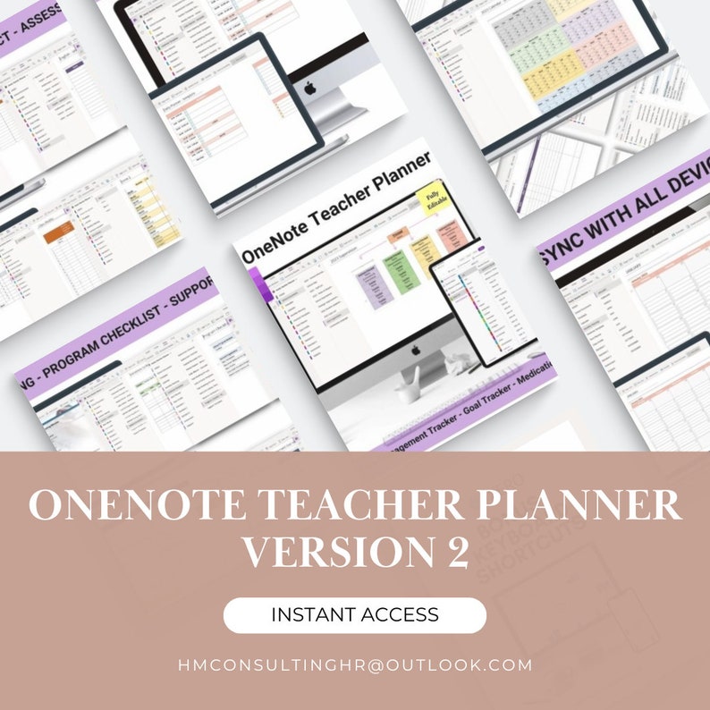 Onenote Teacher Planner Dated Undated Weekly Lesson Planner Onenote ...
