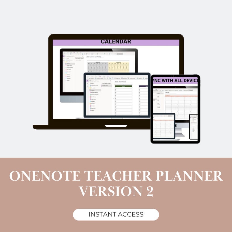 Onenote Teacher Planner Dated Undated Weekly Lesson Planner Onenote ...