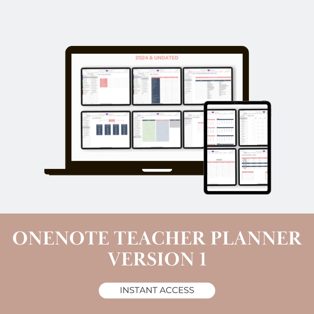 Onenote Teacher Planner Dated Undated Weekly Lesson Planner Onenote ...