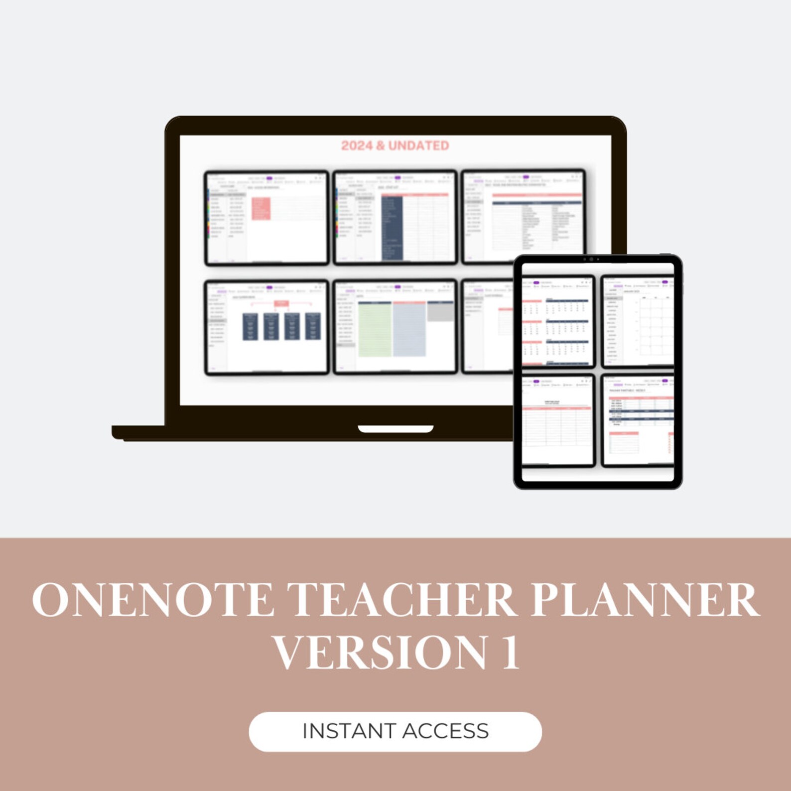 Onenote Teacher Planner Dated Undated Weekly Lesson Planner Onenote ...