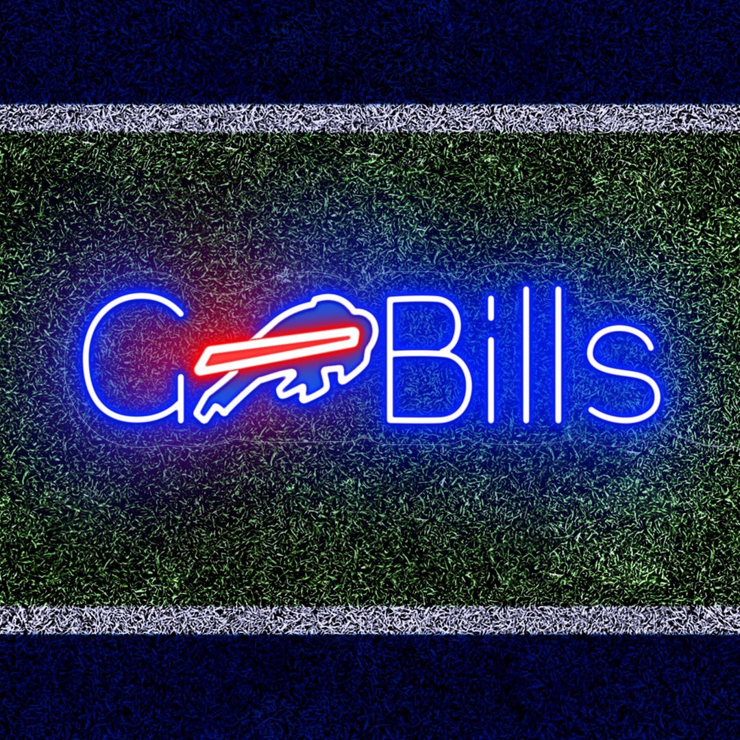 Go Bills Neon Sign, Buffalo Vintage Football Neon Sign for Bar Decor ...