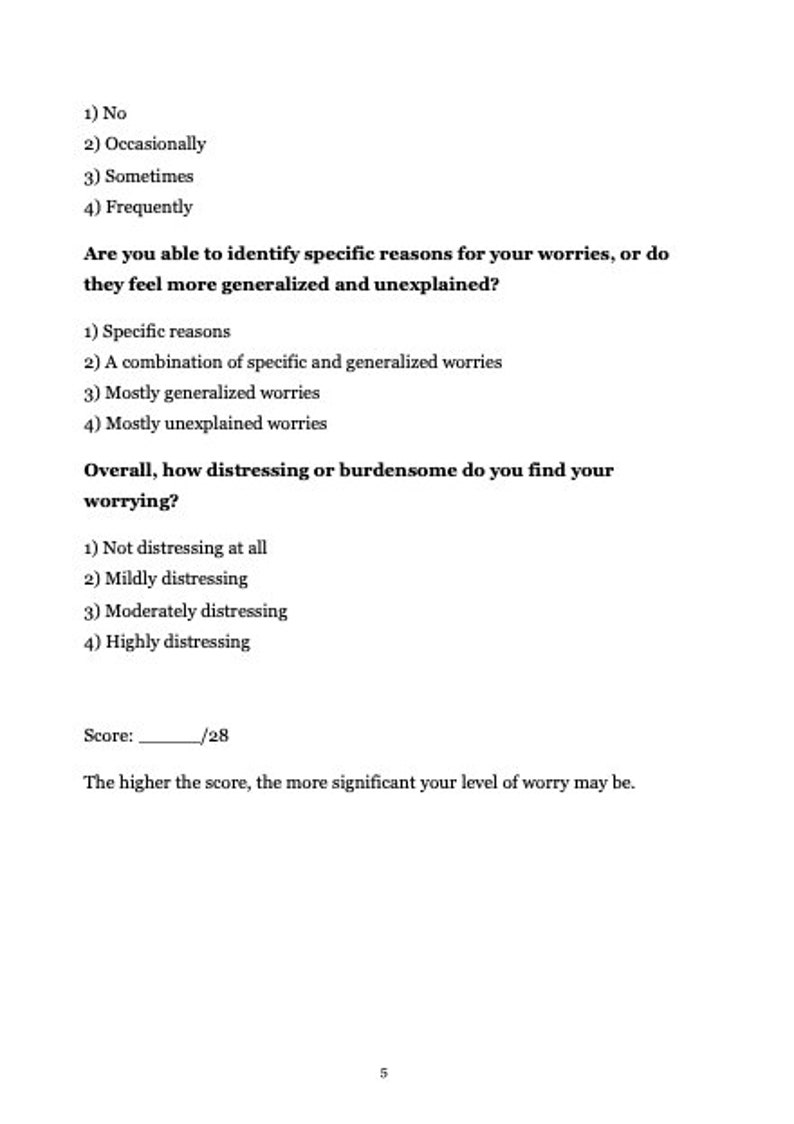 Worry and Rumination Worksheets Cognitive-behavioral Self-help Guide - Etsy