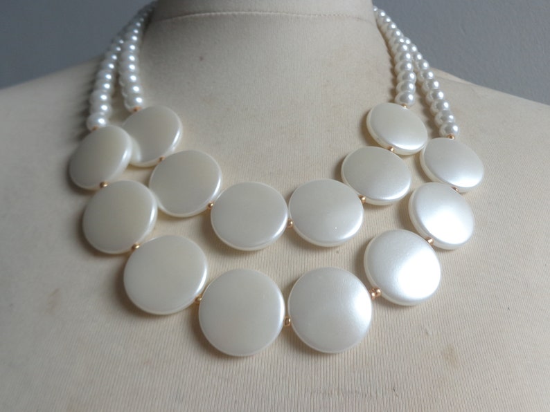 Pearl Necklace Pearl Statement Necklace Pearl Necklace - Etsy