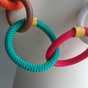 Colorful Long Necklace Long Statement Necklace Textile - Etsy