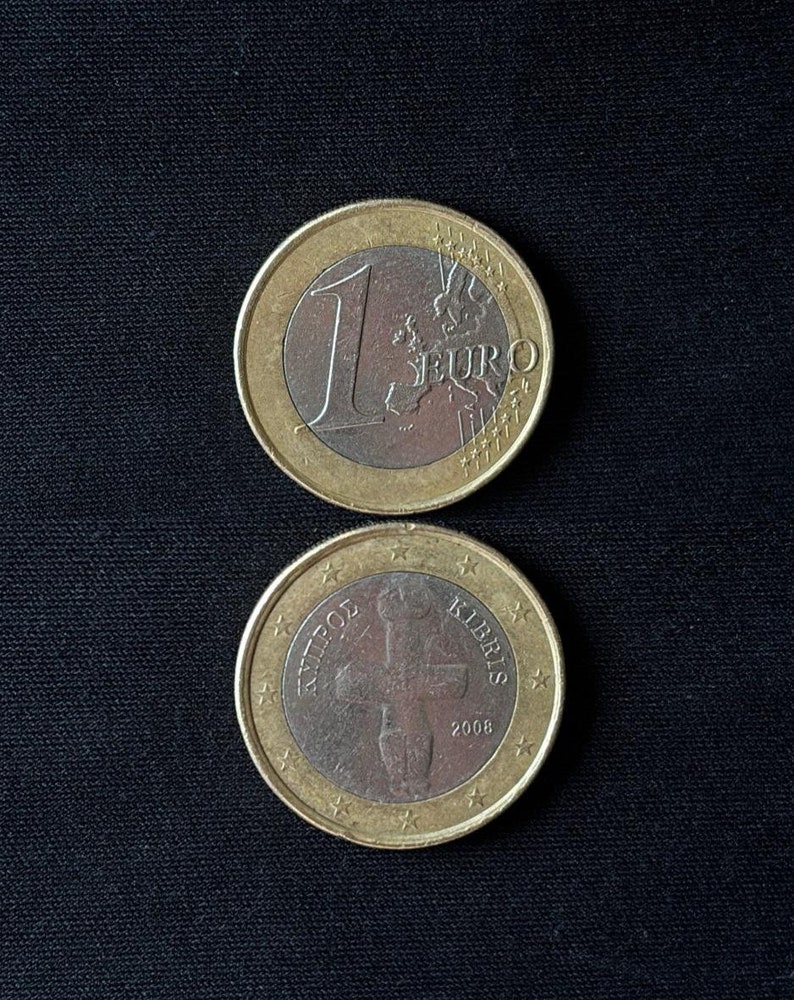Rare 1 Euro Coin Cyprus 2008, Idol of Pomos 2008 Vanda - Etsy