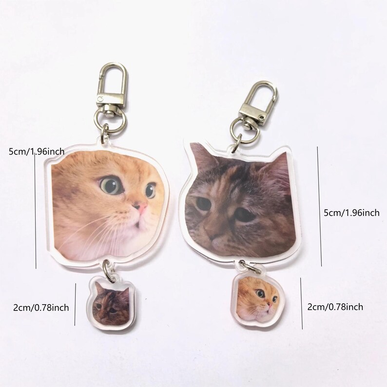 Funny Meme Beluga Cat Huh Keychain Funny Gift Pendant Keychain Fans 3d ...
