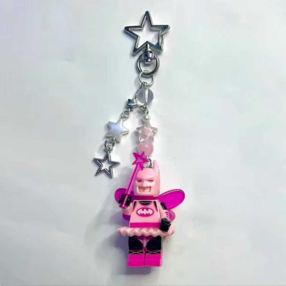3D Fairy Bat-man Figure Character Keychain, Superhero Figure Keychain ...