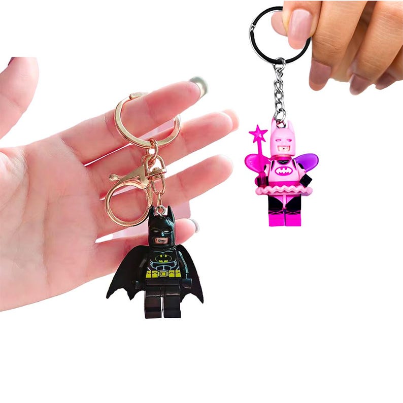 3D Fairy Bat-man Figure Character Keychain, Superhero Figure Keychain ...