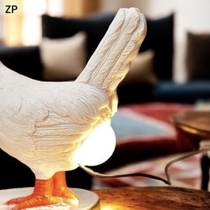 Quirky Chicken Egg Desk Lamp Night Light Funny Room Decor Office Work ...