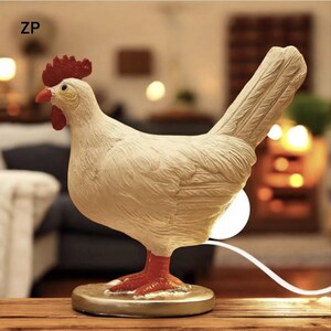 Quirky Chicken Egg Desk Lamp Night Light Funny Room Decor Office Work ...