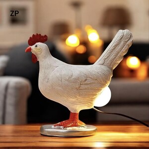 Quirky Chicken Egg Desk Lamp Night Light Funny Room Decor Office Work ...