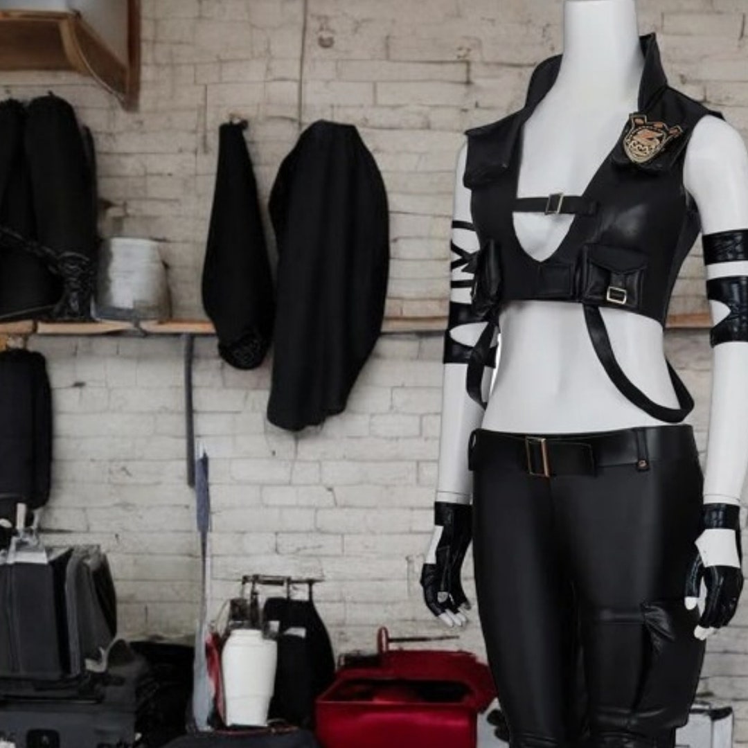 Sonya Blade Cosplay Set MK Costume With Combat Pants, Cosplay Vest ...