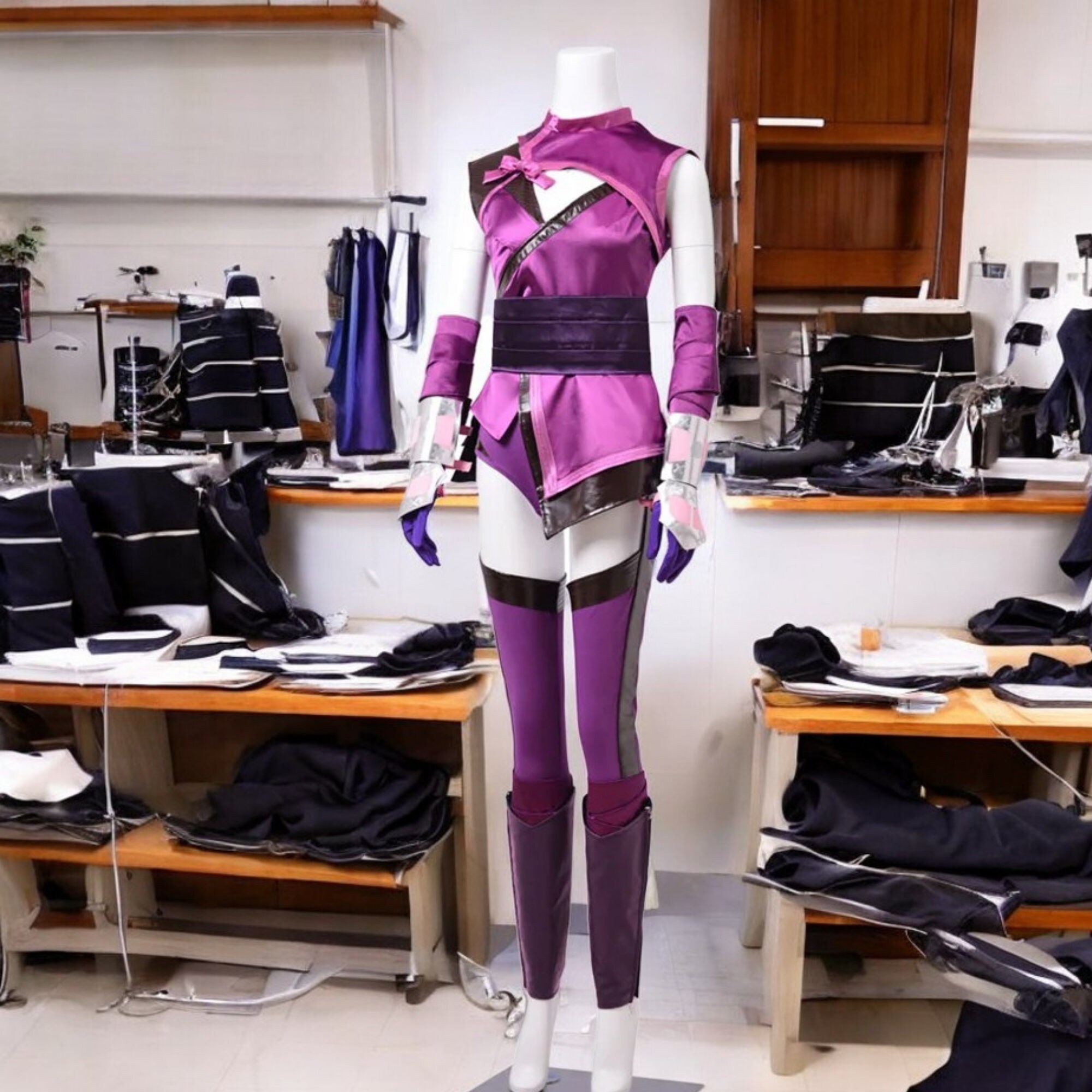 Mortal Kombat Mileena Cosplay Costume Set MK Ninja Costume Mileena ...