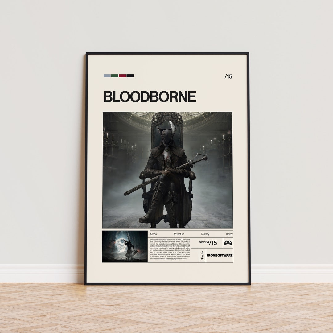 Bloodborne Poster, Video Game Poster, Minimalist Game Print, Gaming ...