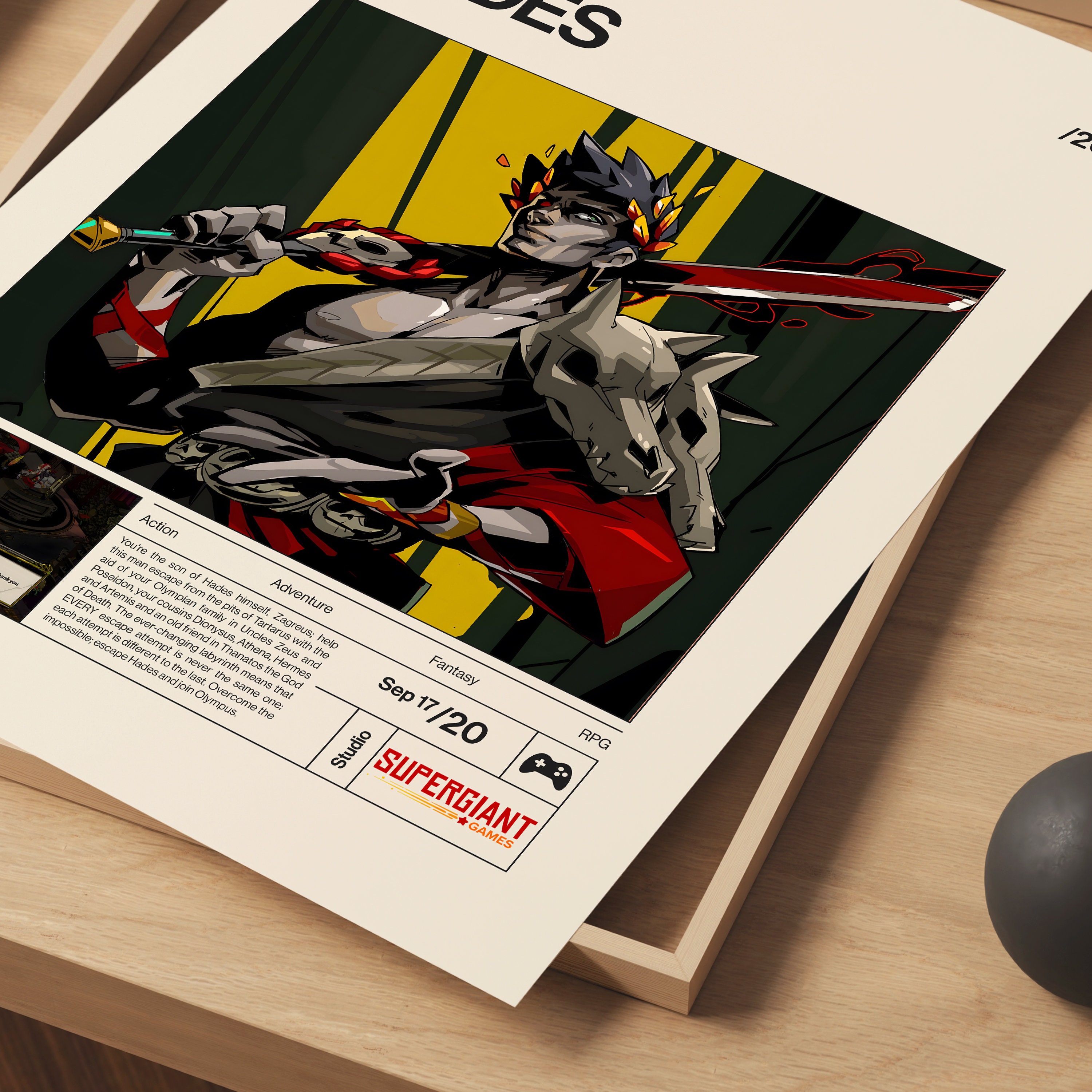 Hades Poster, Video Game Poster, Minimalist Game Print, Gaming Room ...