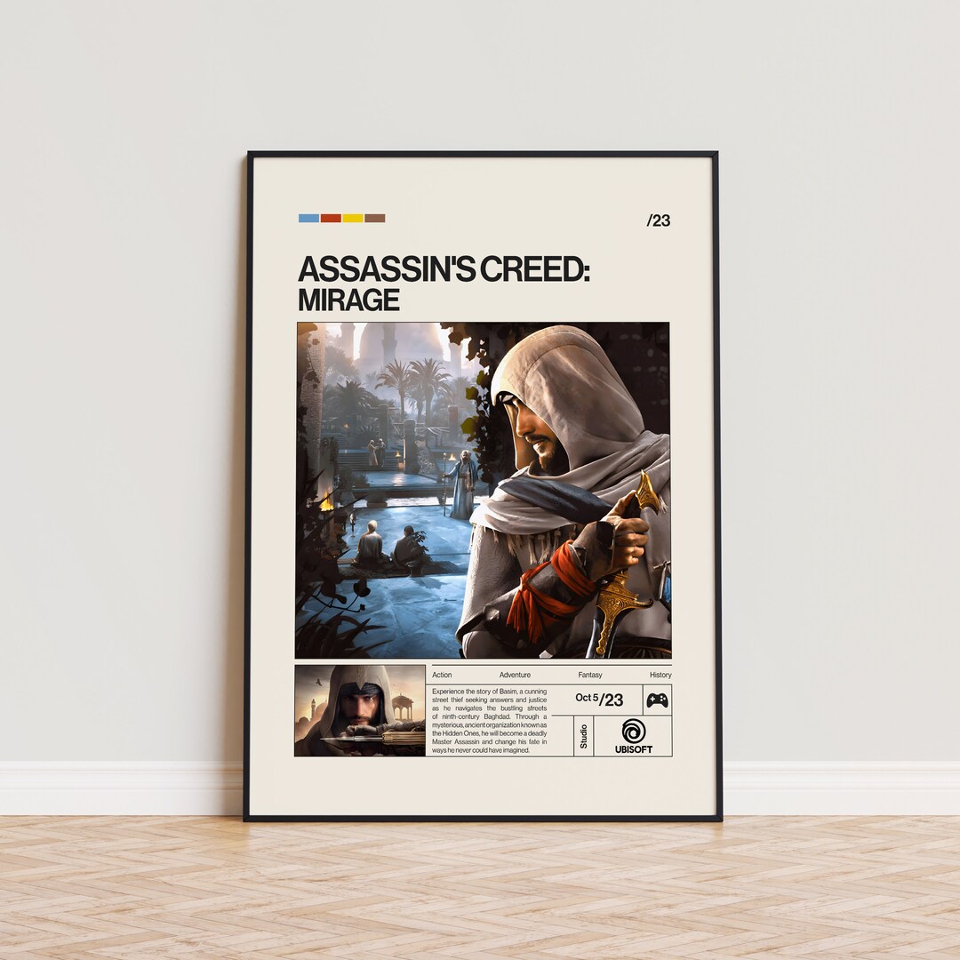 Assassin's Creed Mirage Poster, Video Game Poster, Minimalist Game ...