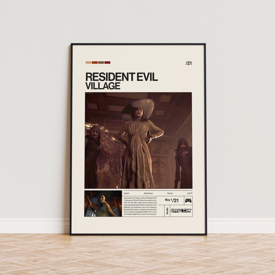 Resident Evil Village Poster, Video Game Poster, Minimalist Game Print ...