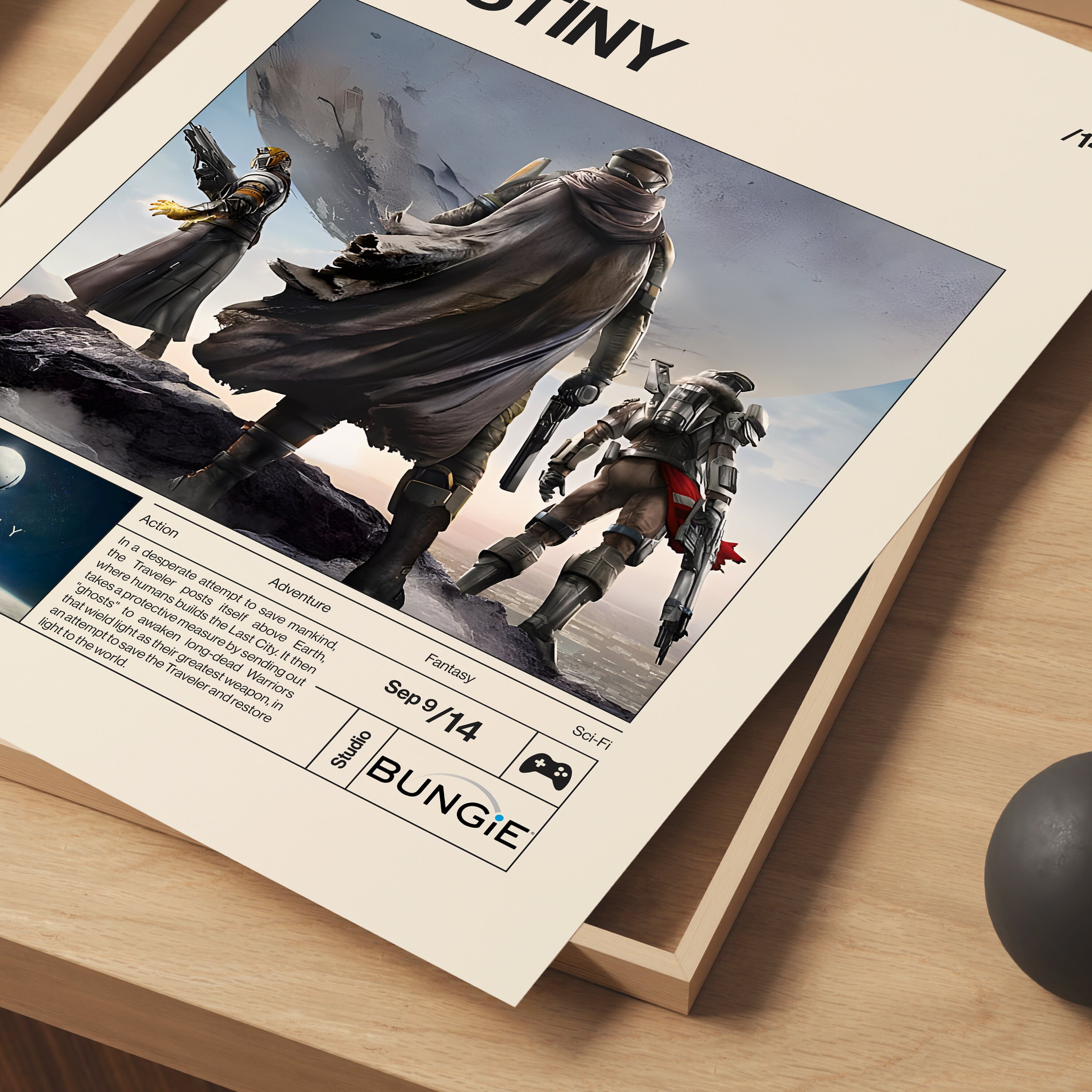 Destiny Poster, Video Game Poster, Minimalist Game Print, Gaming Room ...