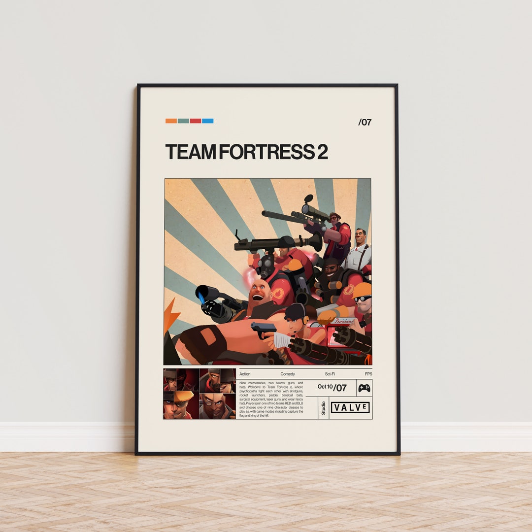 Team Fortress 2 Poster, Video Game Poster, Minimalist Game Print ...