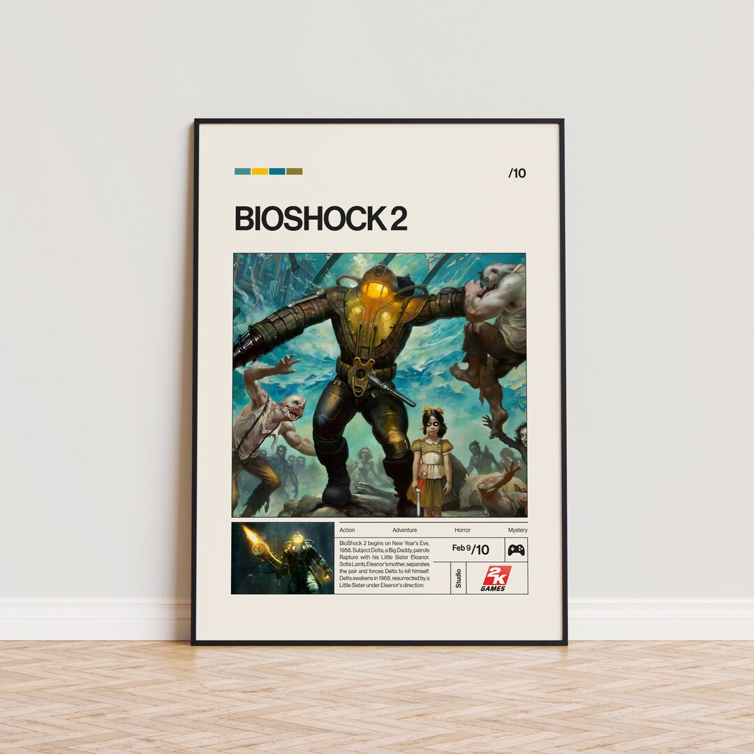 Bioshock 2 Poster, Video Game Poster, Minimalist Game Print, Gaming ...