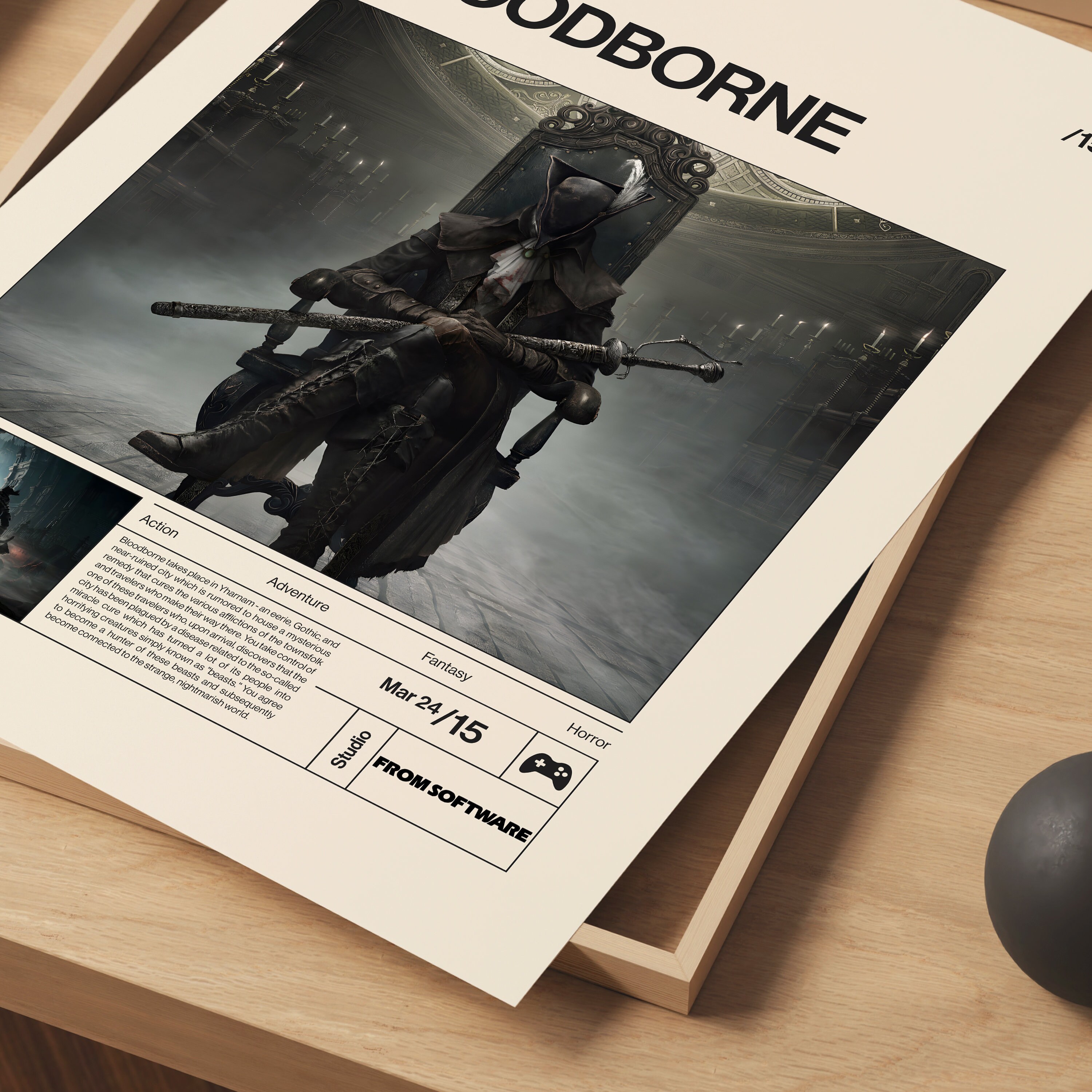 Bloodborne Poster, Video Game Poster, Minimalist Game Print, Gaming ...