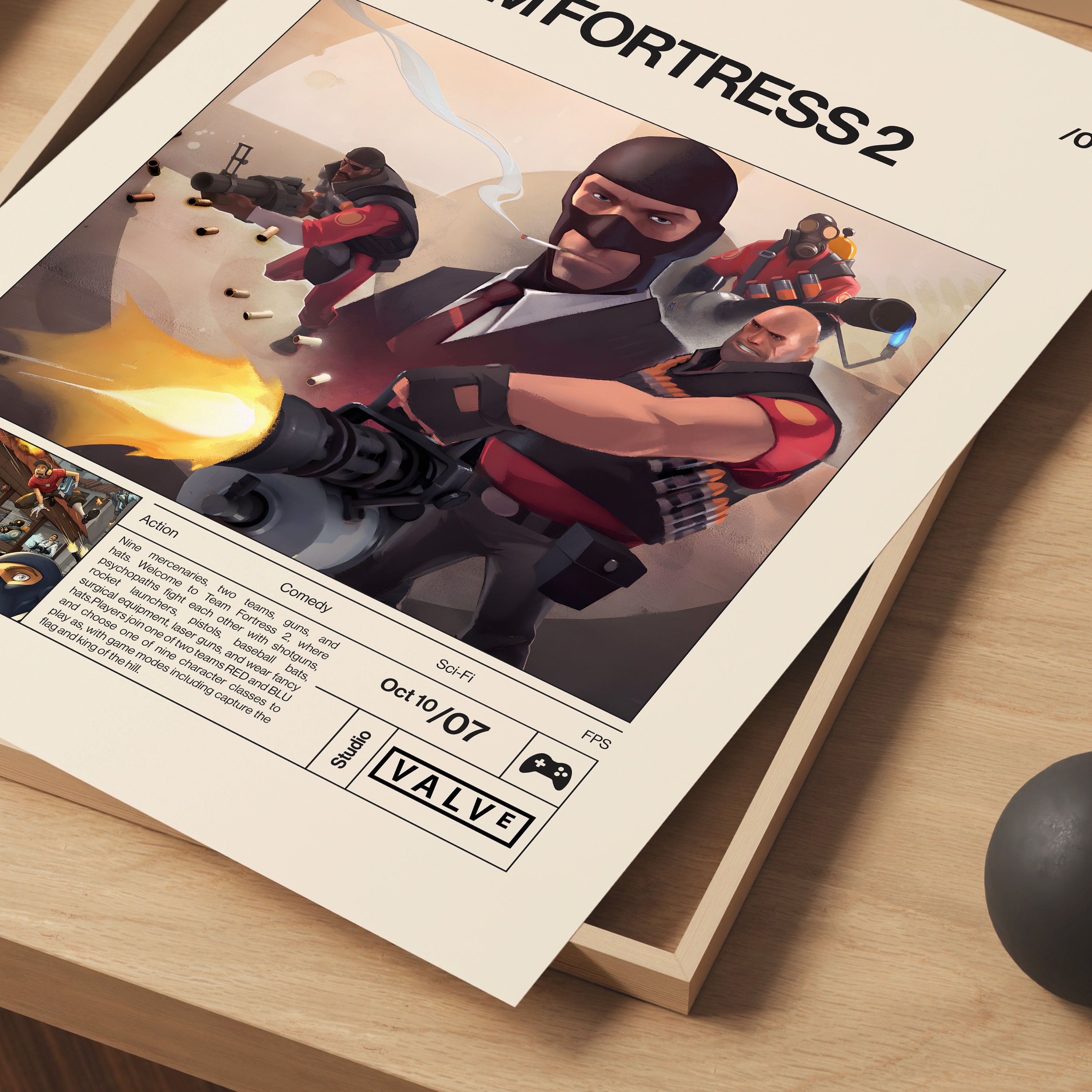 Team Fortress 2 Poster, Video Game Poster, Minimalist Game Print, Gaming Room Poster, Gamer Gift ...