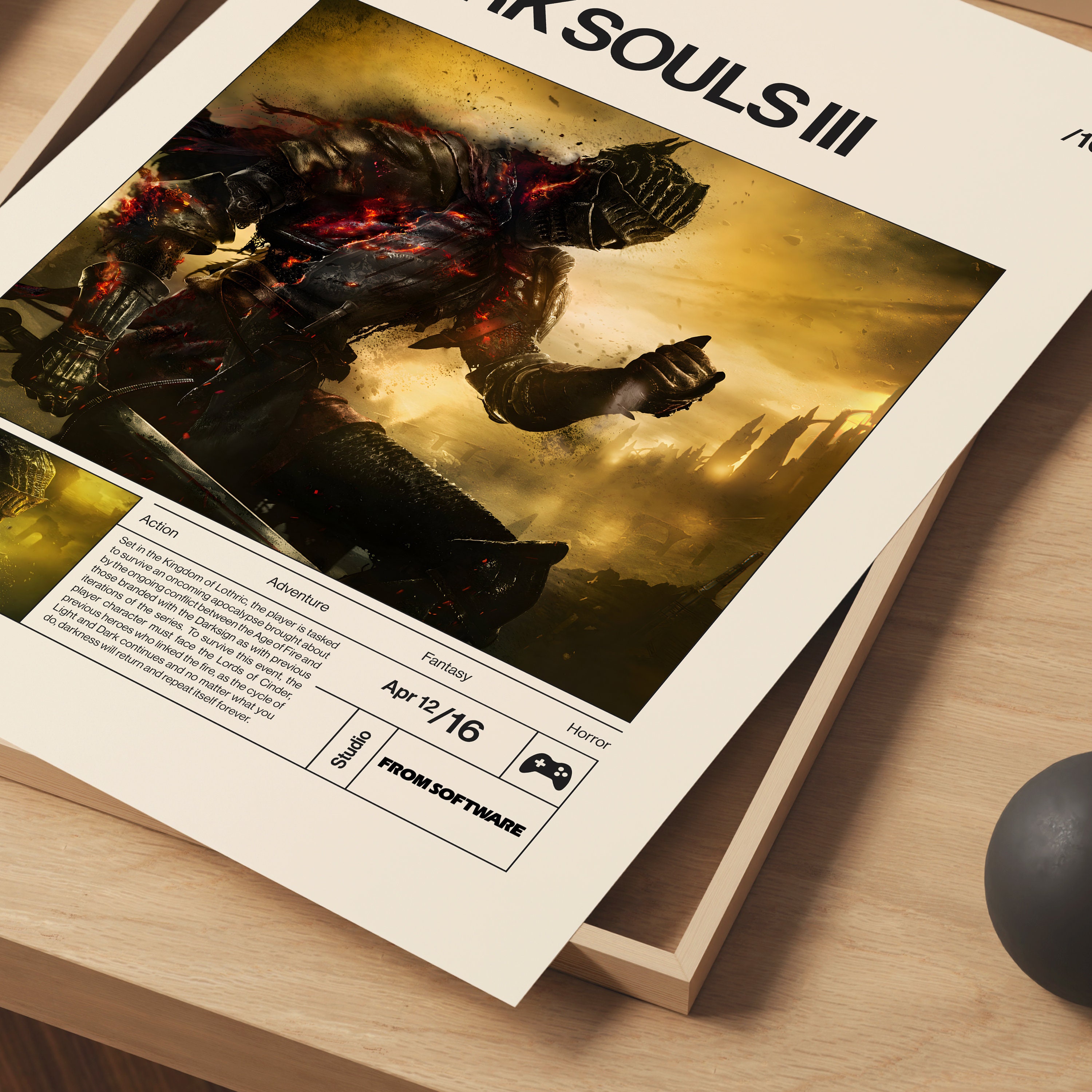 Dark Souls III Poster, Video Game Poster, Minimalist Game Print, Gaming ...