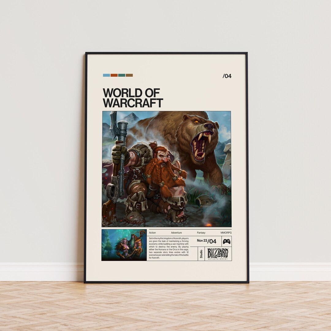 World of Warcraft Poster, Video Game Poster, Minimalist Game Print ...