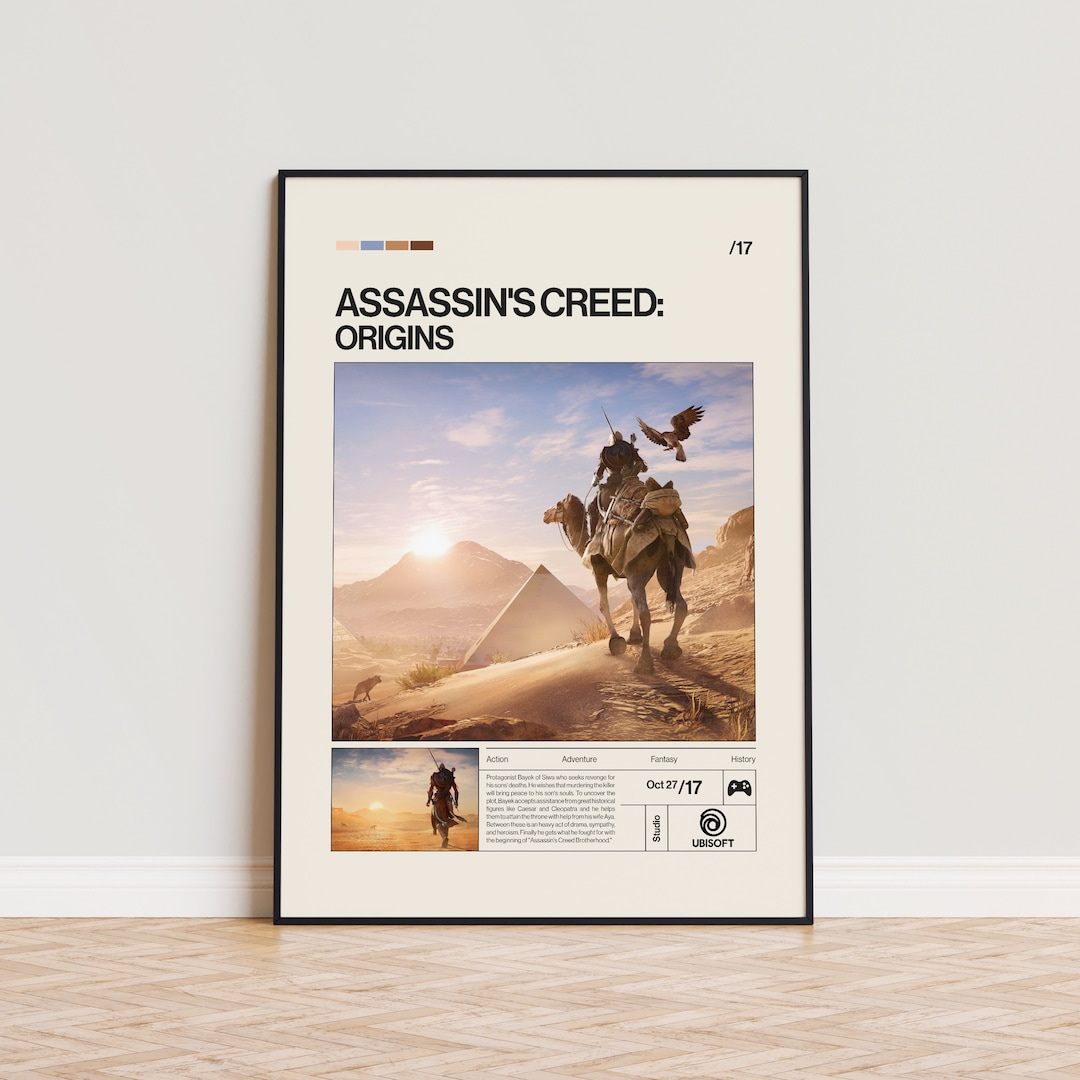 Assassin's Creed Origins Poster, Video Game Poster, Minimalist Game ...