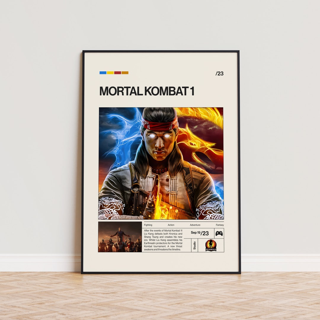 Mortal Kombat 1 Poster, Video Game Poster, Minimalist Game Print ...