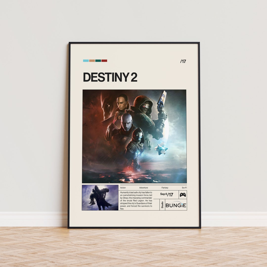 Destiny 2 Poster, Video Game Poster, Minimalist Game Print, Gaming Room ...