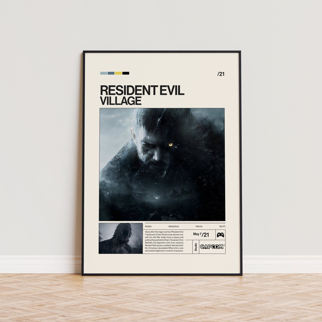 Resident Evil Village Poster, Video Game Poster, Minimalist Game Print ...
