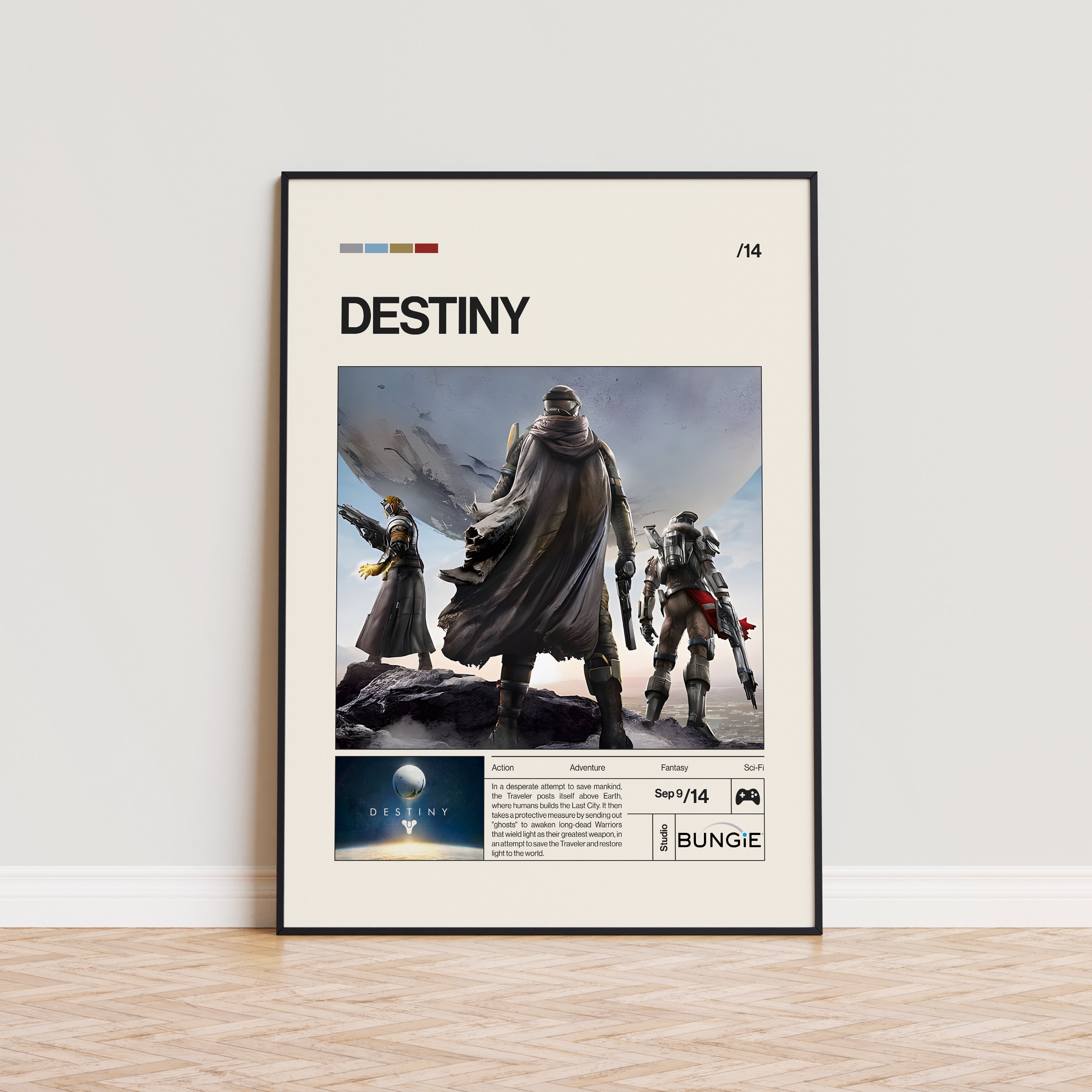 Destiny Poster, Video Game Poster, Minimalist Game Print, Gaming Room ...