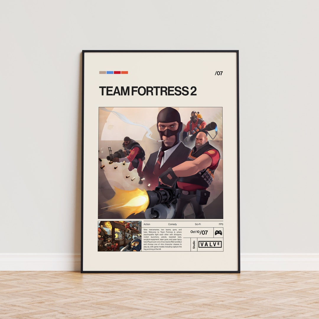 Team Fortress 2 Poster, Video Game Poster, Minimalist Game Print ...