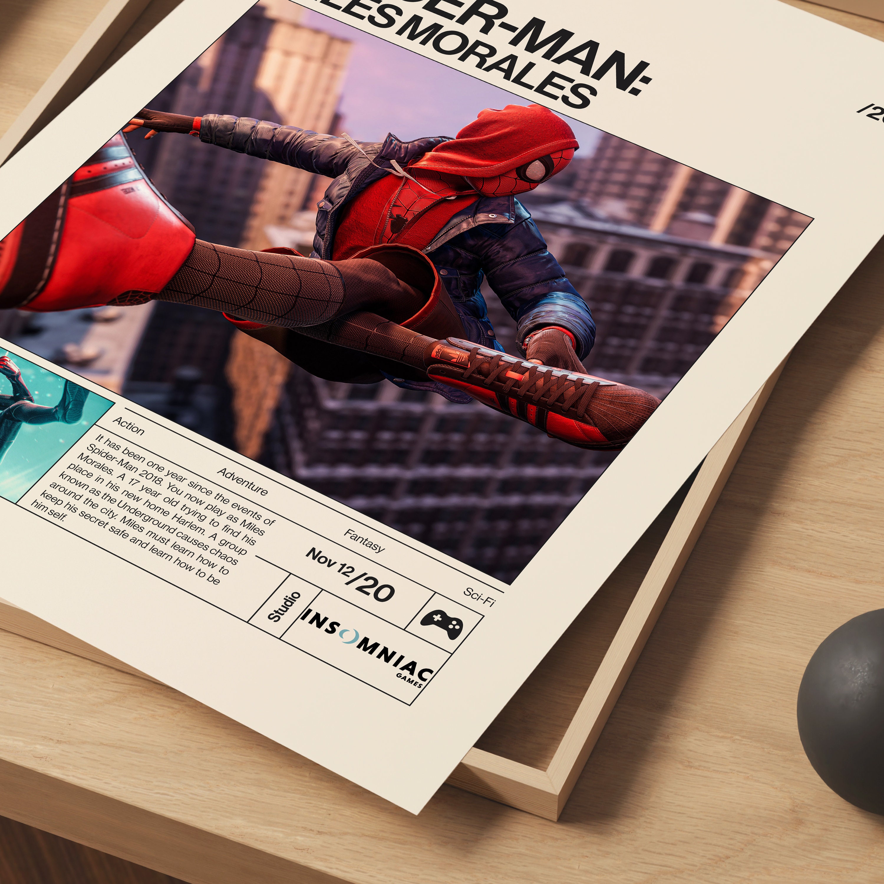 Spider-man Miles Morales Poster, Video Game Poster, Minimalist Game ...