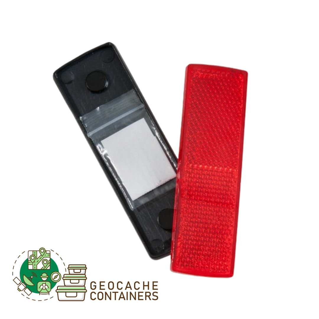 Large Red Rectangle Reflector Geocache Cache Container for Geocaching ...