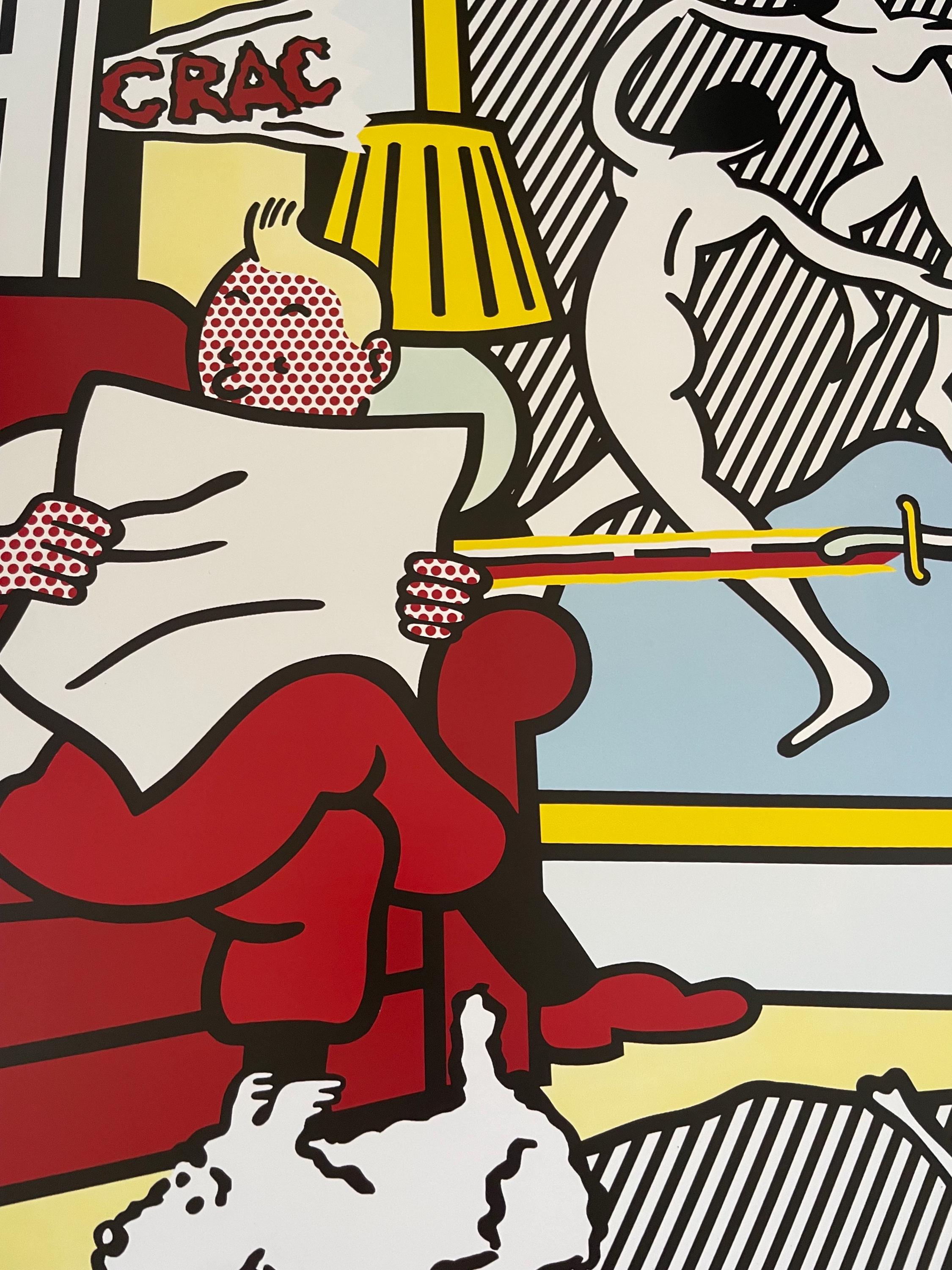 Roy Lichtenstein (1923-1997), Tintin Reading, 1993, Copyright Roy ...