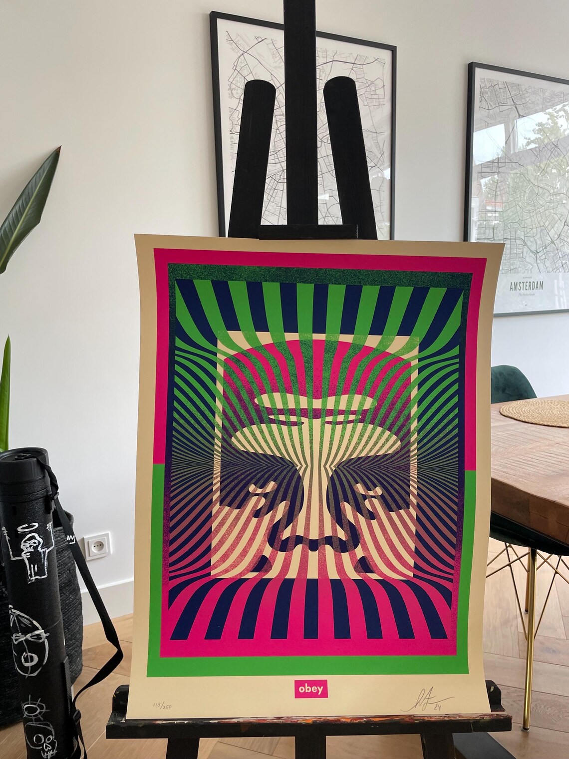 Orginal Shepard Fairey (OBEY), Op-art Icon, Hand Signed and Numbered by ...