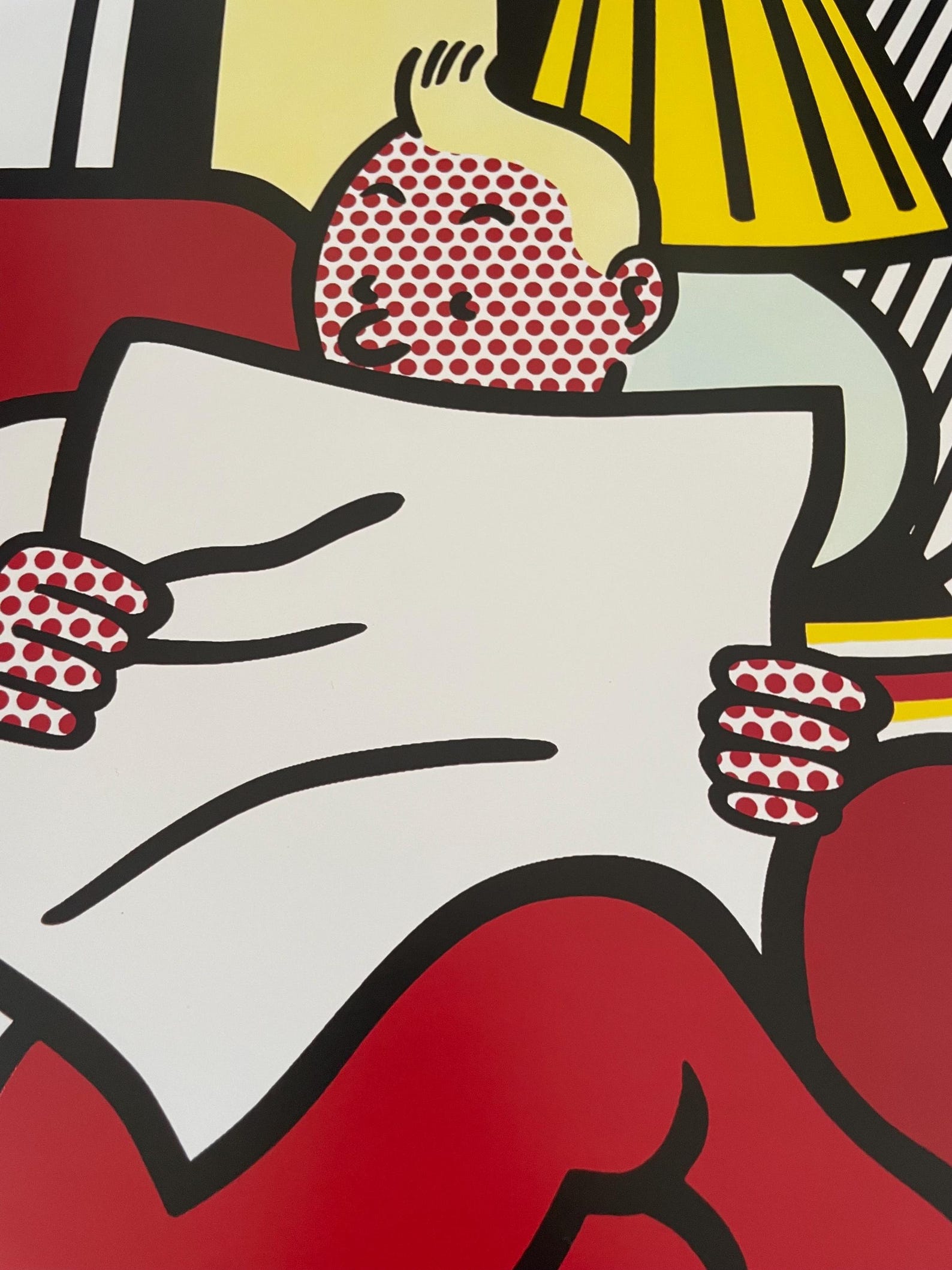 Roy Lichtenstein (1923-1997), Tintin Reading, 1993, Copyright Roy ...