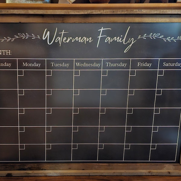 Chalkboard Calendar - Etsy