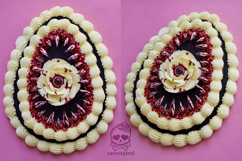 Spooky Blood Easter Egg Fake Cake Wall Decor - Etsy