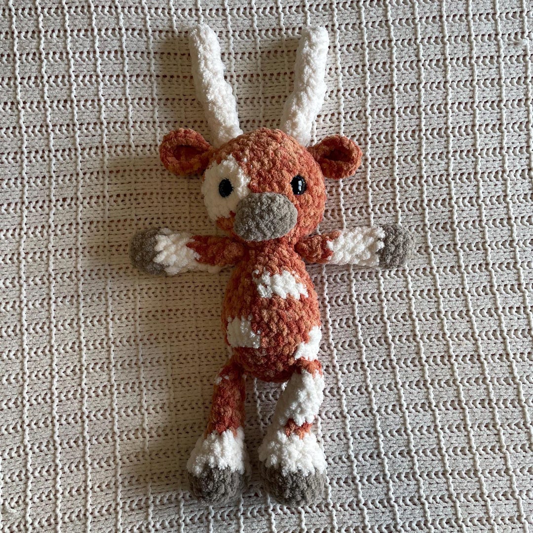 Crochet Long Horn Plushie - Etsy