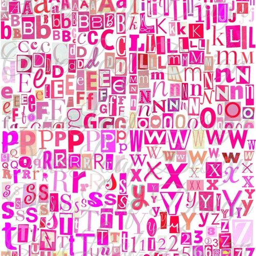 Digital Magazine Letters PNG Transparent Alphabet Symbols - Etsy