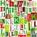 Red & Green Christmas Printable Digital Alphabet, A to Z, Magazine ...